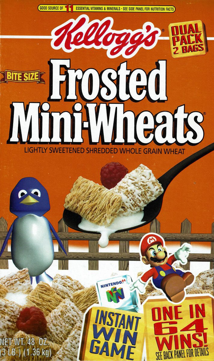 Kellogg's Frosted Mini-Wheats - Nintendo 64 Instant Win Game box (1996 ...
