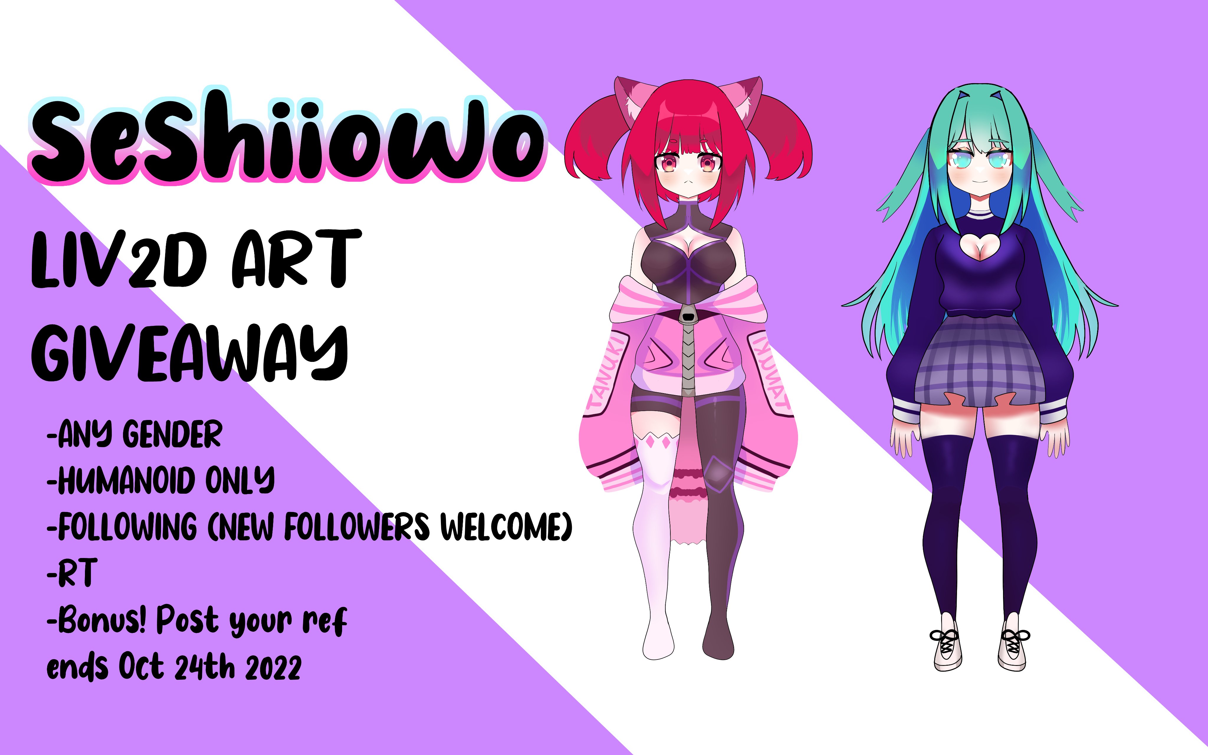 Sleepy ♡ on Twitter: "Now hosting a giveaway for a full body ready to rig (art only) vtuber ...