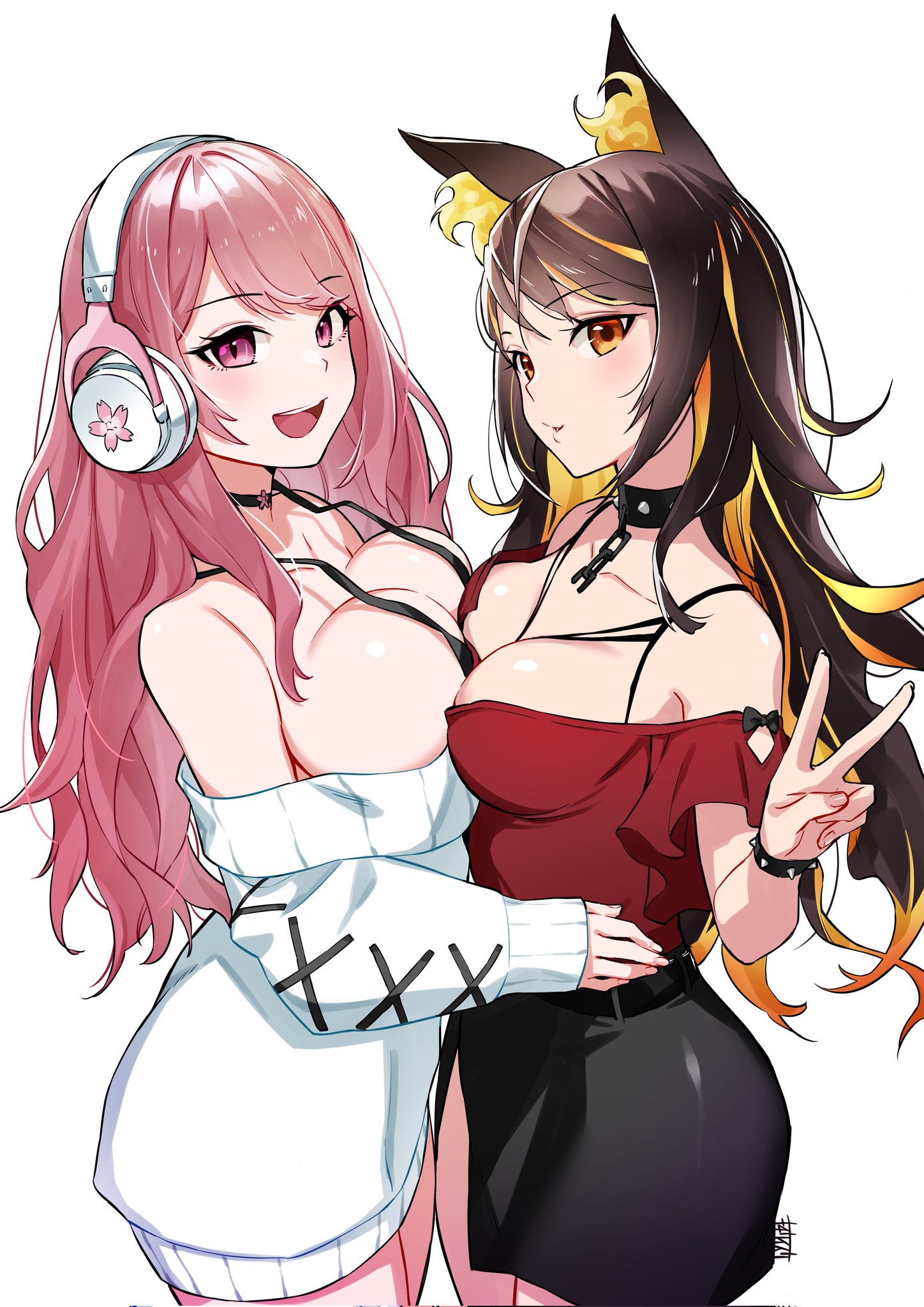 Sinder 🔥 on Twitter: "Me and my other half 💗🧡 I've been working hard on making more asmr gf ...