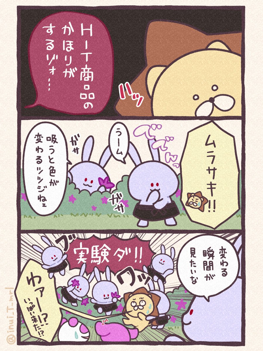 「うちのウサギは商魂たくましい🐰 (ツリーにマンガの続きあります) #国際うさぎの日 #イラスト #みんなで楽しむTw」犬井トオルの漫画