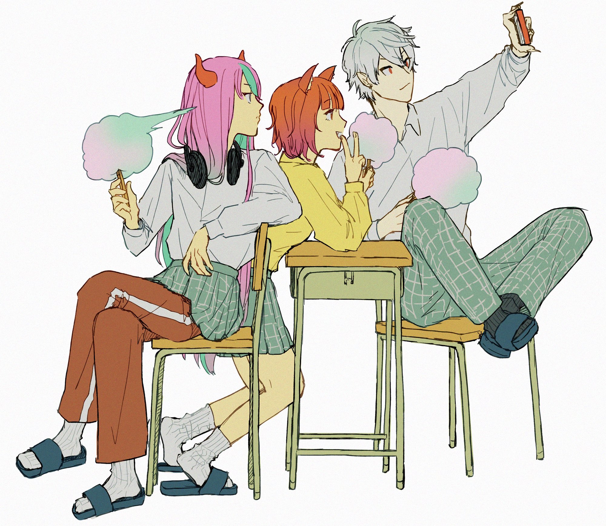 👨‍🍳 on Twitter: "出遅れすぎた〜またこの3人が見たいです 自分の高校がサンダルだったからサンダル履かせてしまった #CCWIN #KuzuArt #Selly #ラトアート ...