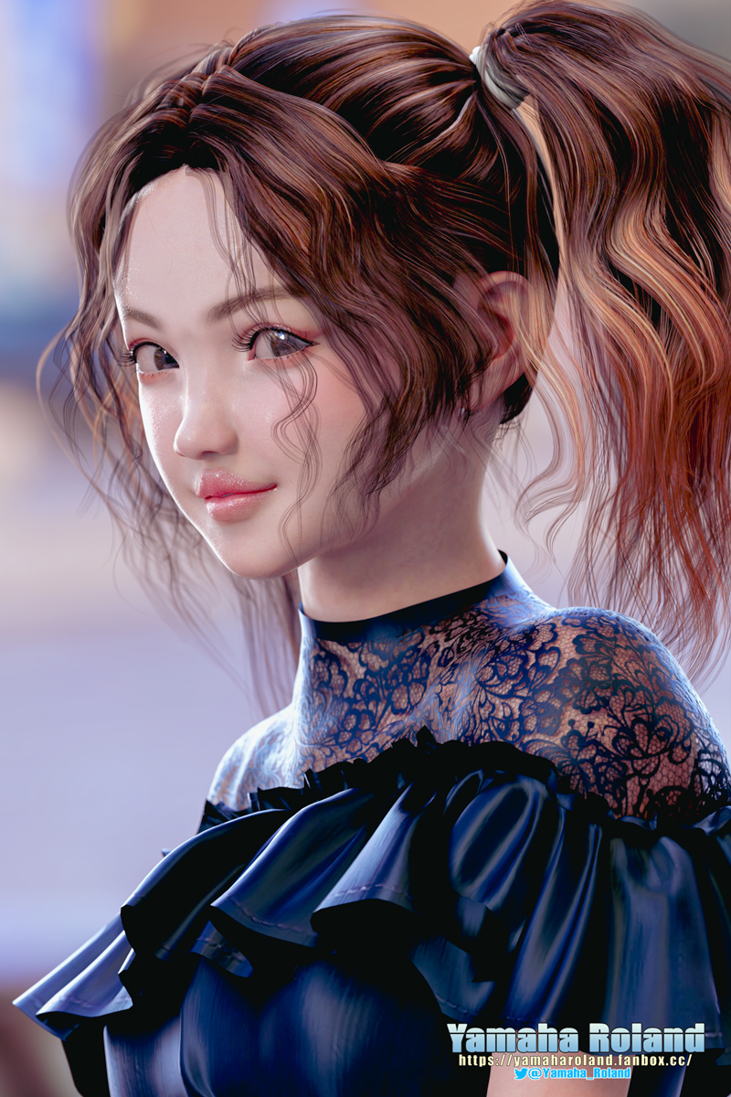 やまはろ。(Yamaha Roland) on Twitter: "新キャラの続き #3DCG #DAZStudio #Daz3D #ツインテール #女の子 https://pixiv.net ...