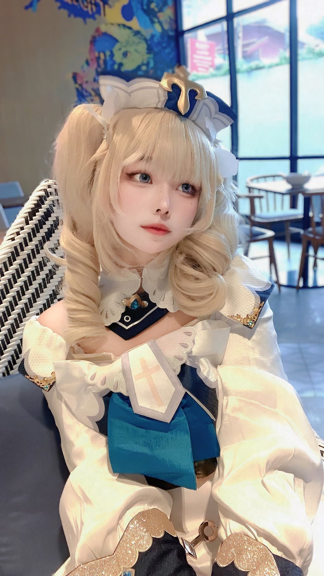 nus.venus_cos on Twitter: "เจ้าแม่เเห่งการเผลอ 😅 💙 #Barbara #Genshin Impact Barbara Cosplay ...