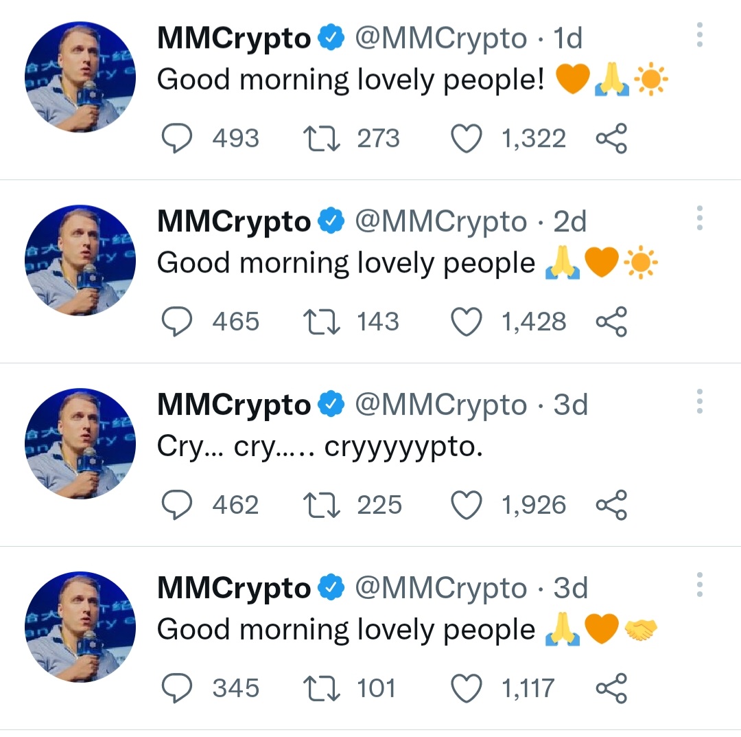 IncomeSharks on Twitter: "@MMCrypto You have a million followers and this is all you tweet ...