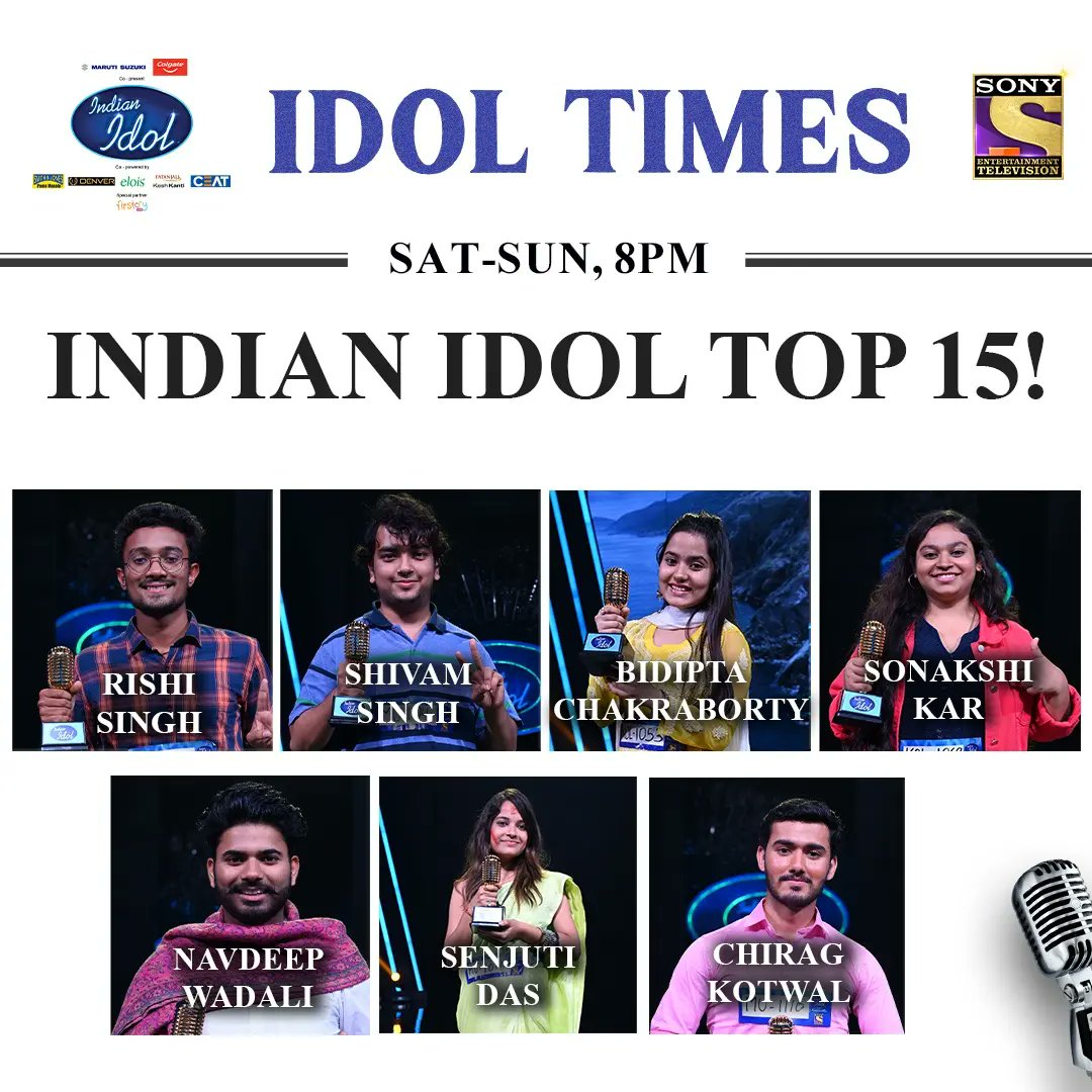 sonytv on Twitter: "Indian Idol Season 13 ke TOP 15 hai taiyyaar! Dekhiye Indian Idol 13! Sat ...