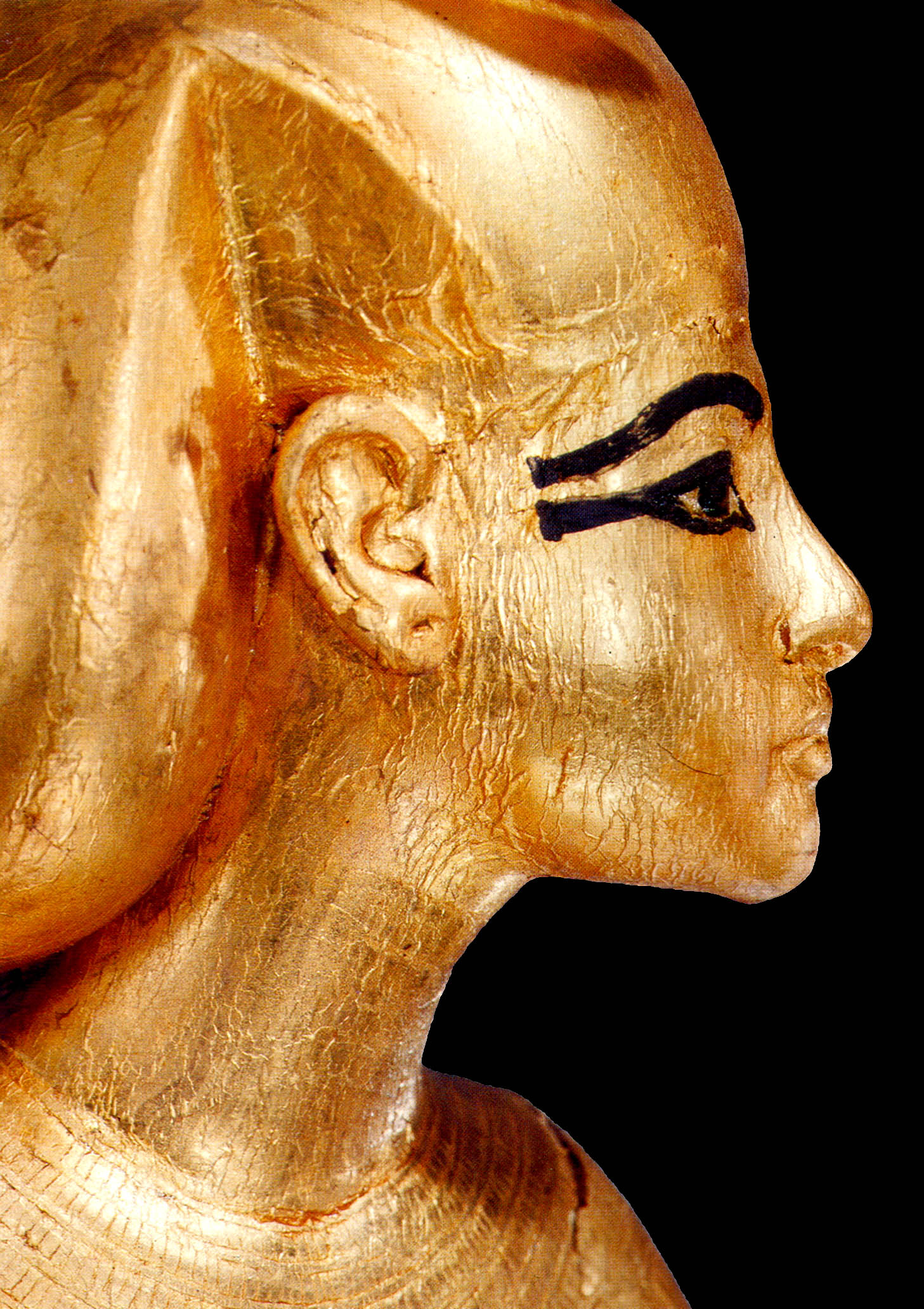 Dr. Peter J Brand on Twitter: "6/ A scribe wrote an ink hieroglyph on the back of Isis' wig ...