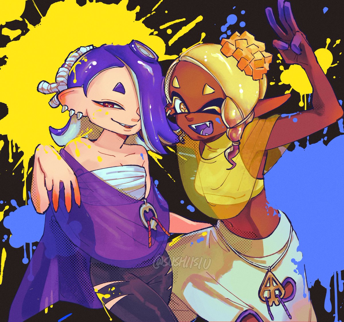 「shiver and frye #splatoon3 #deepcut 」|阿霄 siu @ gorillaz eraのイラスト