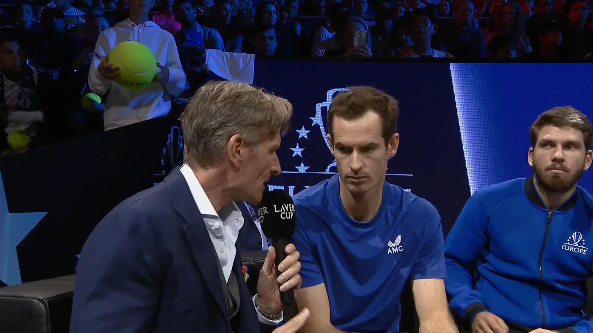 Laver Cup on Twitter: "A courtside chat with @andy_murray. #LaverCup https://t.co/aXOlrmZEca ...