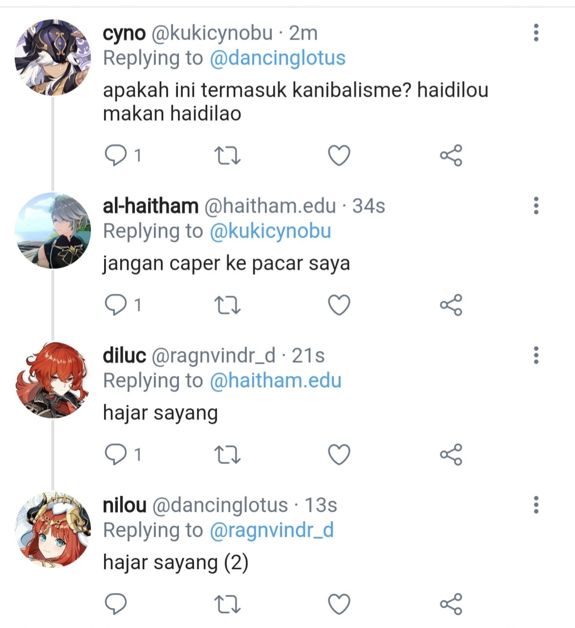 GABUNG KOMUNITAS FANFIC 📌 on Twitter: "au! cw // bxb , bxg , bxbxg (?) haitham x diluc x nilou ...