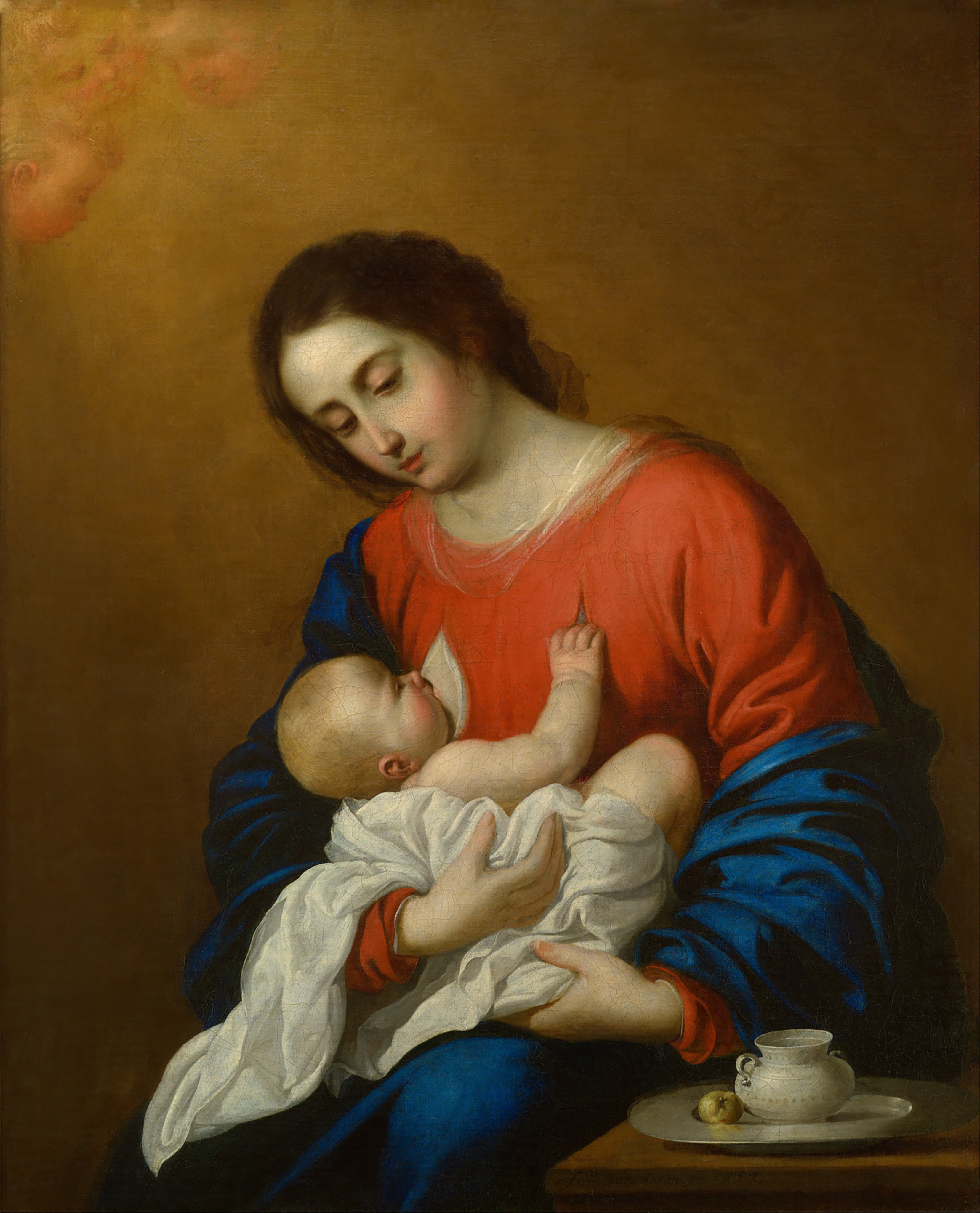 Virgem Maria amamentando o menino Jesus Virgem Maria amamentando o menino Jesus