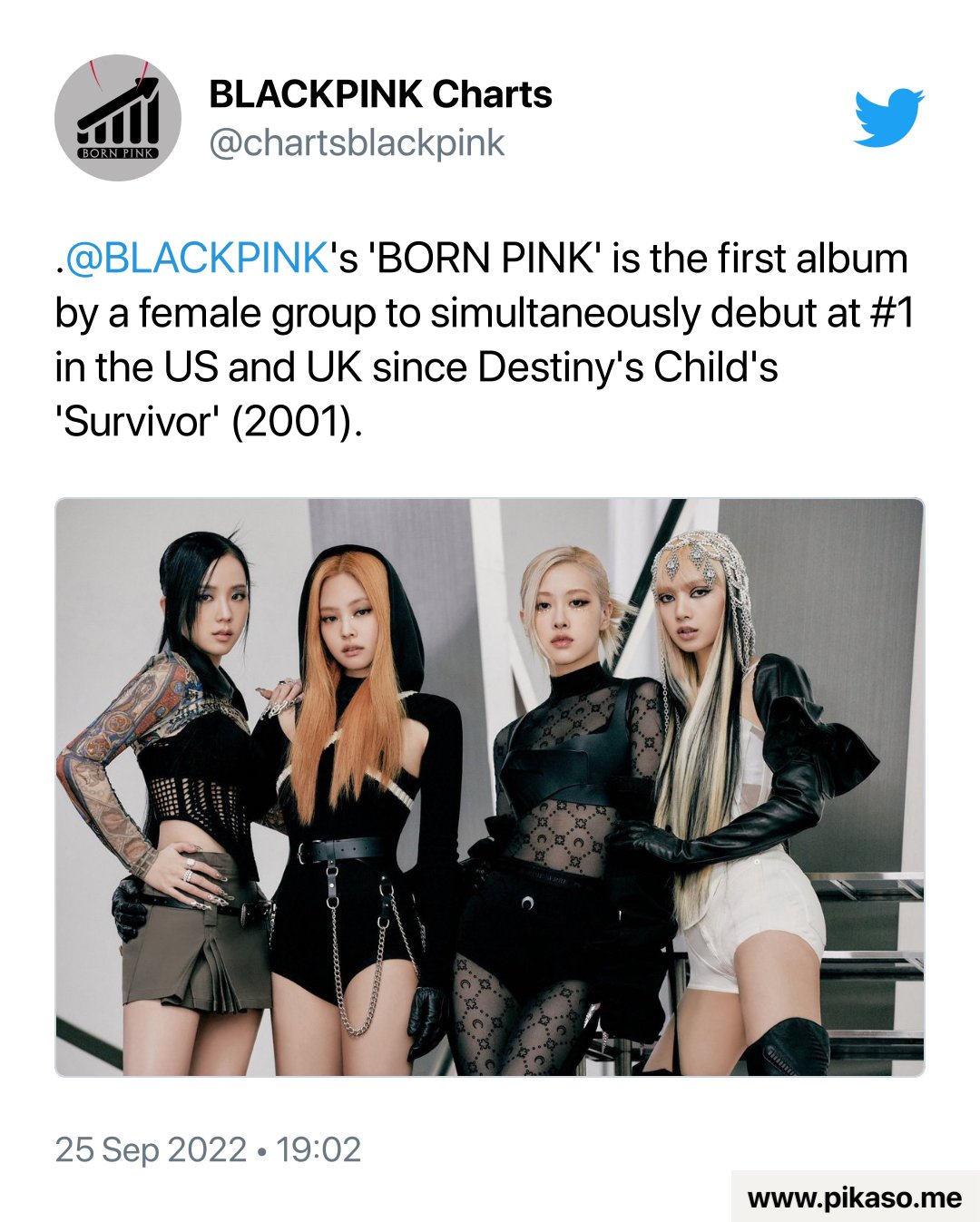 BLACKPINK Charts on Twitter: ".@BLACKPINK's 'BORN PINK' is the first album by a female group to ...