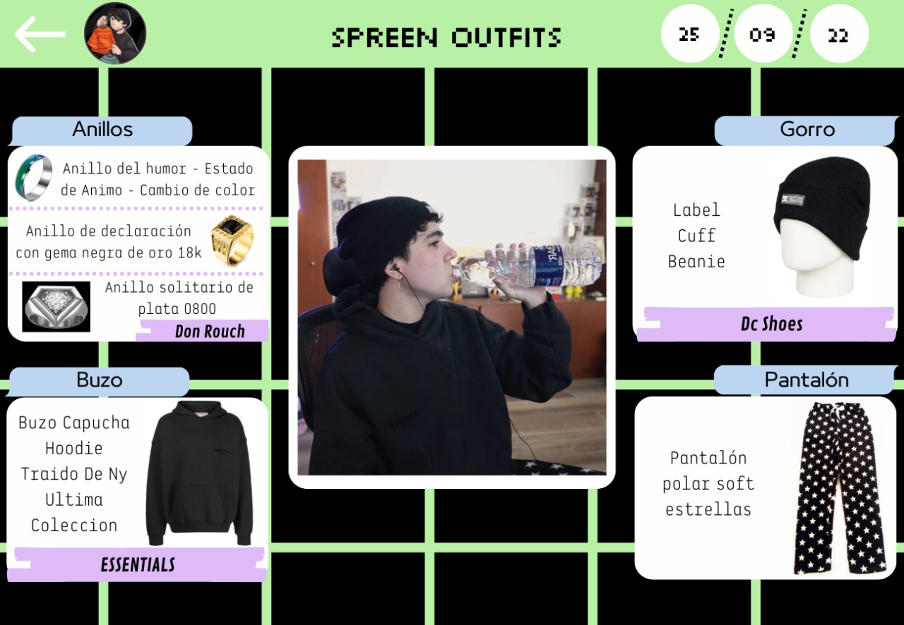 Spreen Outfits on Twitter: "Outfit de hoy Spreen en RINGCRAFT día 3 y Tortillaland 2 día 24 ...