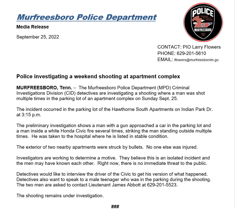 Murfreesboro TN Police Department on Twitter: Murfreesboro TN Police Department on Twitter:
