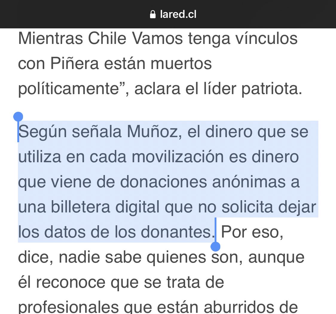Bot Check Chile 🤖🇨🇱 on Twitter: "Así explican el origen de los fondos, donaciones "anónimas ...