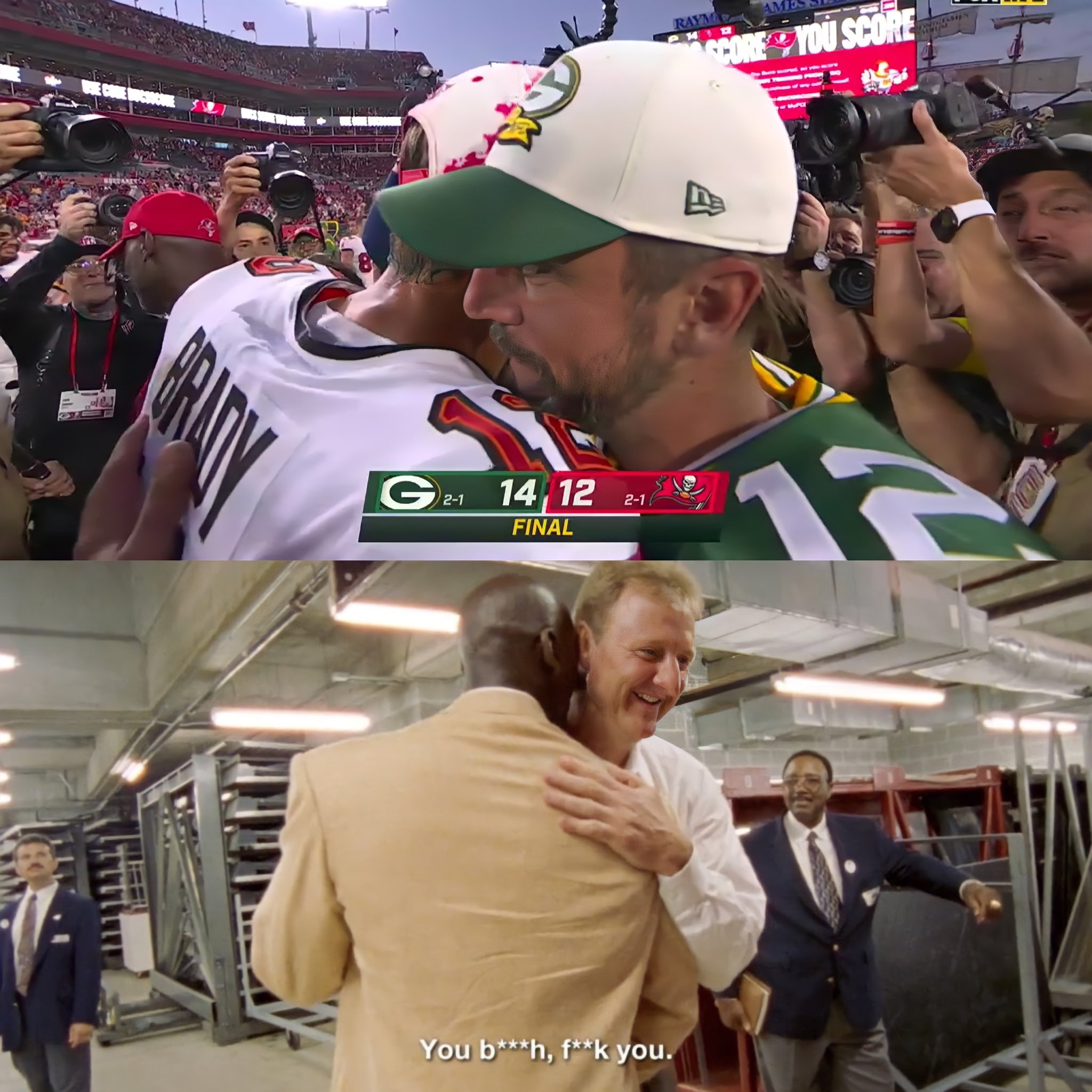 NFL Hate Memes on Twitter: "Tom Brady and Aaron Rodgers shaking hands https://t.co/GITgSxYEon ...