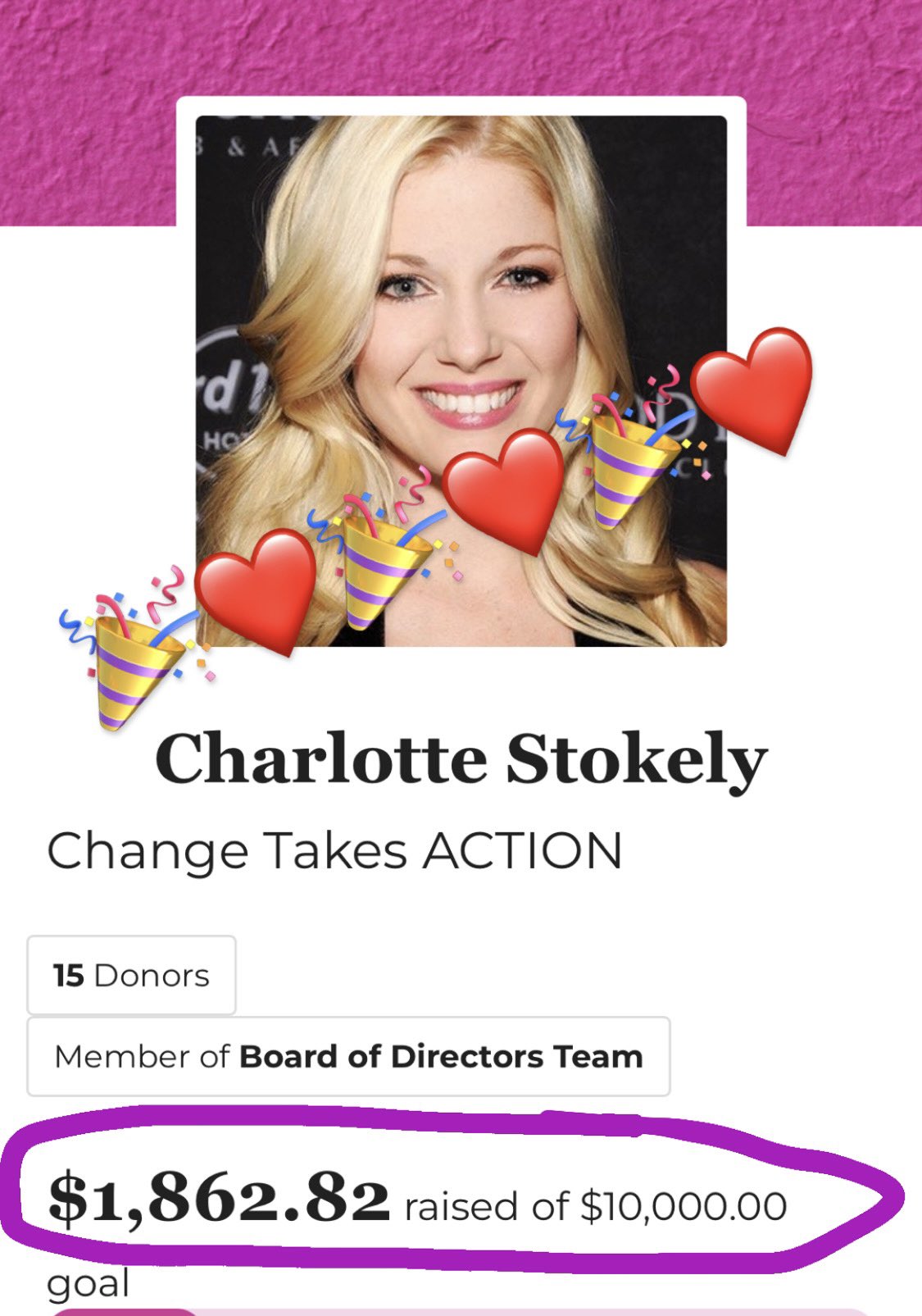 Charlotte Stokely 🐝 on Twitter: "We’re now at $1,862.82 of our $10,000 goal! AMAZING 🤩 https://t ...