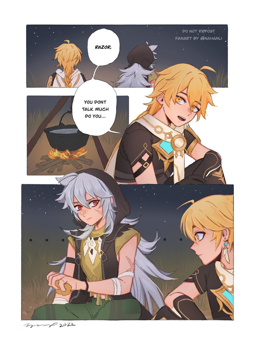 「I redrew my little comic about razor's v」|🌙Bo💫の漫画