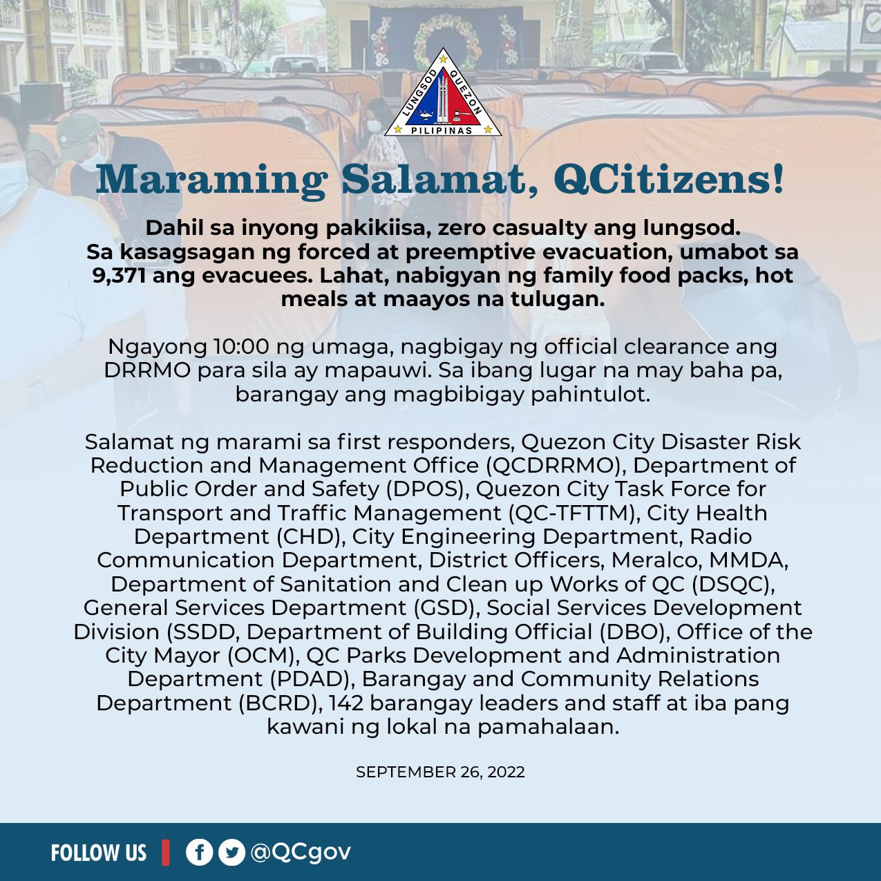 Quezon City Government On Twitter Maraming Salamat Qcitizens Dahil