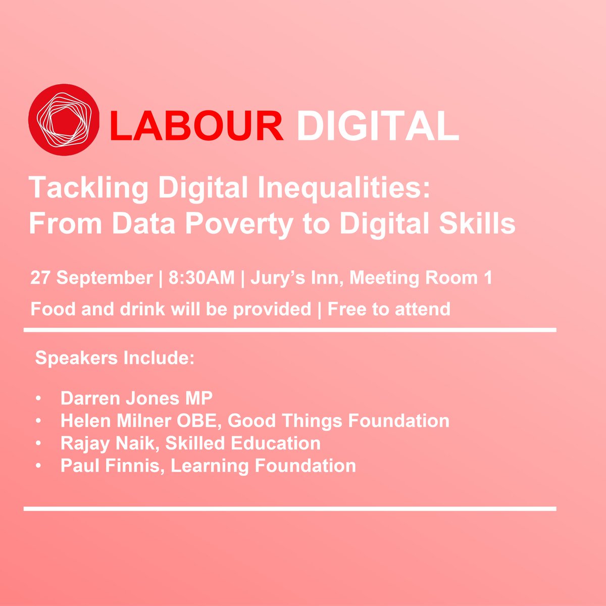 Labour Digital on Twitter: "Happening tomorrow 🚨 kickstarting Labour Digital's Conference events ...