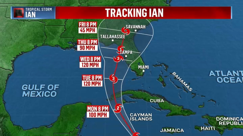 Hurricane Ian formed overnight, with a large stretch of the Gulf Coast ...