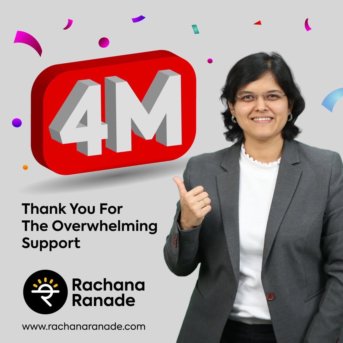 Rachana Ranade on Twitter: "Thank you for your overwhelming support, we reached 4 million ...