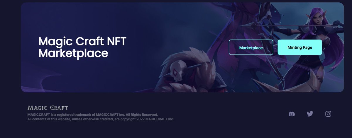 MagicCraft on Twitter: "#MagicCrafters, here's an updated link for $MCRT #NFTMarketplace: https ...