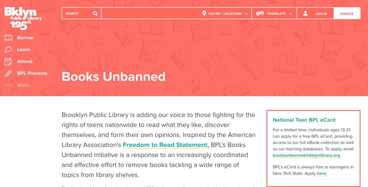 Library Journal on Twitter: "Politico Reports on Brooklyn Public Library’s “#Books Unbanned ...