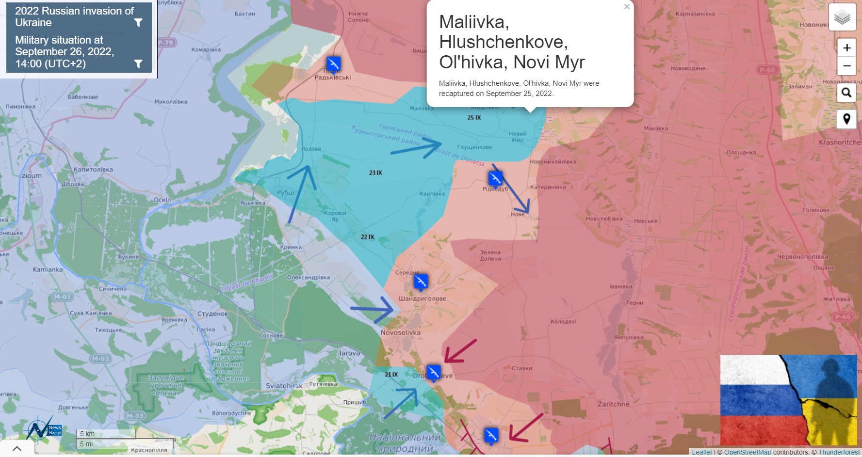 NewsMap.pl on Twitter: "Russian invasion of #Ukraine - September 26, 2022, 14:00 (UTC+2) ️UPDATE ...
