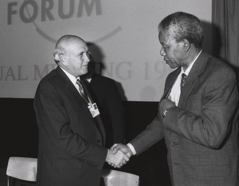 On 26 September 1992, Nelson Mandela and F. W. de Klerk signed a Record ...