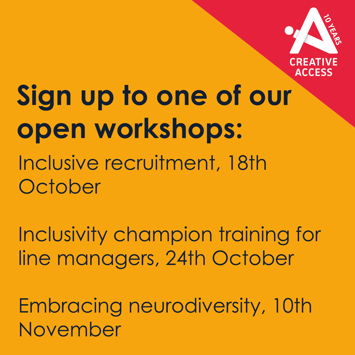 Creative Access on Twitter: "Today marks the start of #NationalInclusionWeek. At Creative Access ...