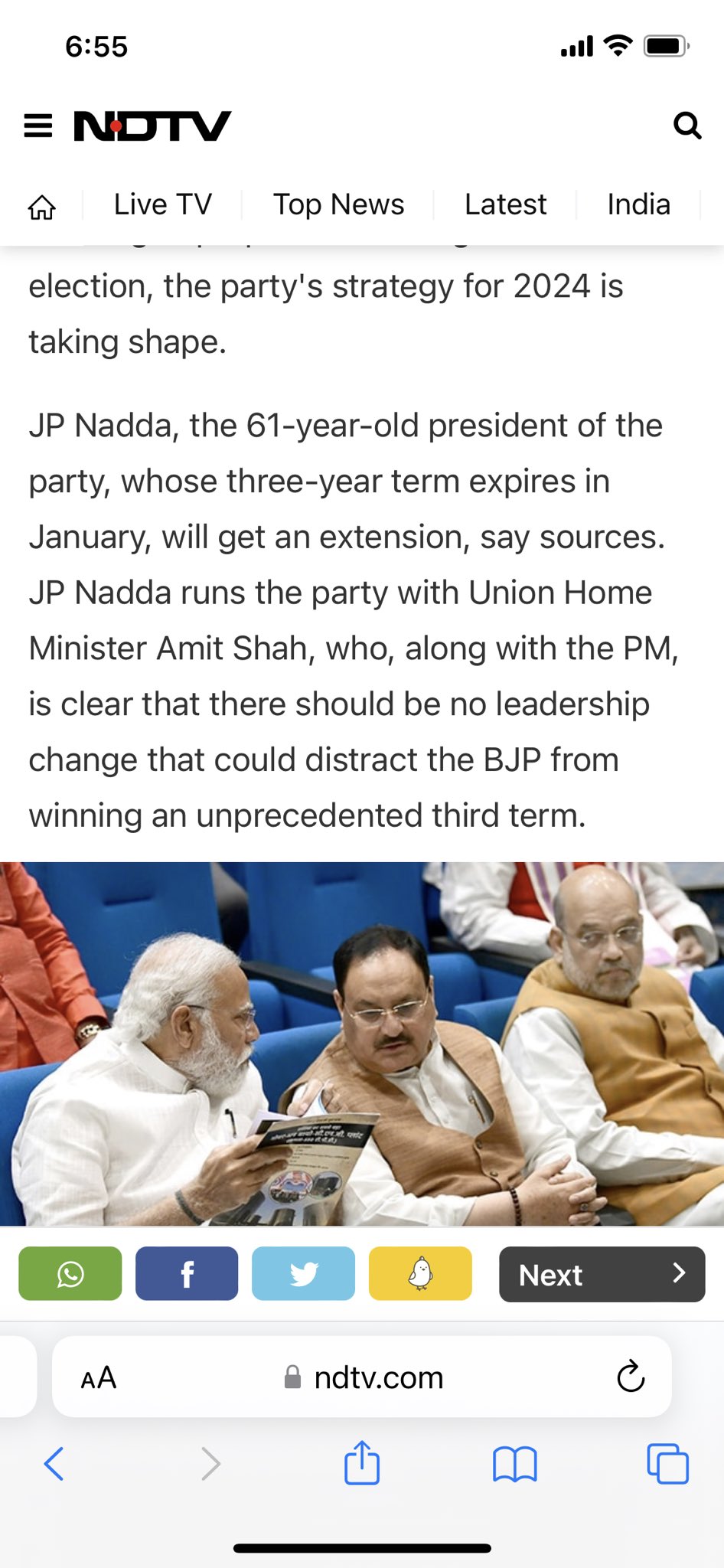 Swati Chaturvedi on Twitter: "Wrote this in my ⁦@ndtv⁩ column on September 7. Today the Bjp gave ...