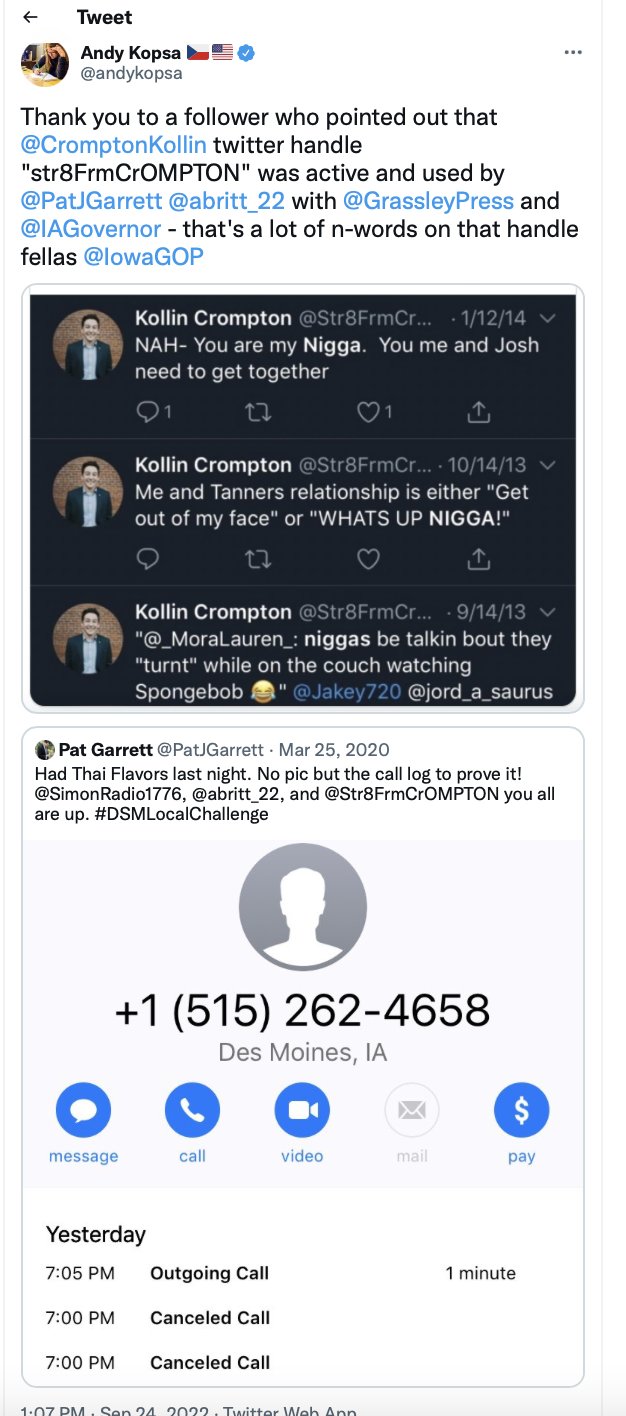 Andy Kopsa 🇨🇿🇺🇸 on Twitter: "Let's get really clear about who @CromptonKollin @IowaGOP are ...