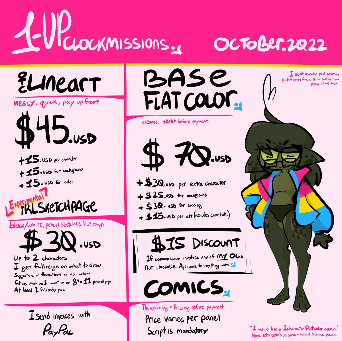 Smol Goblin on Twitter: "New Commissions page + Prices as of October 2022."