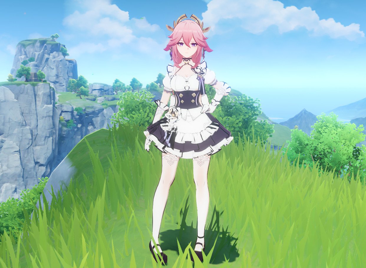 genshin_thehe;) on Twitter: "Yea miko and Raiden in maid dresses https://t.co/hoTlsmBbYS" / Twitter