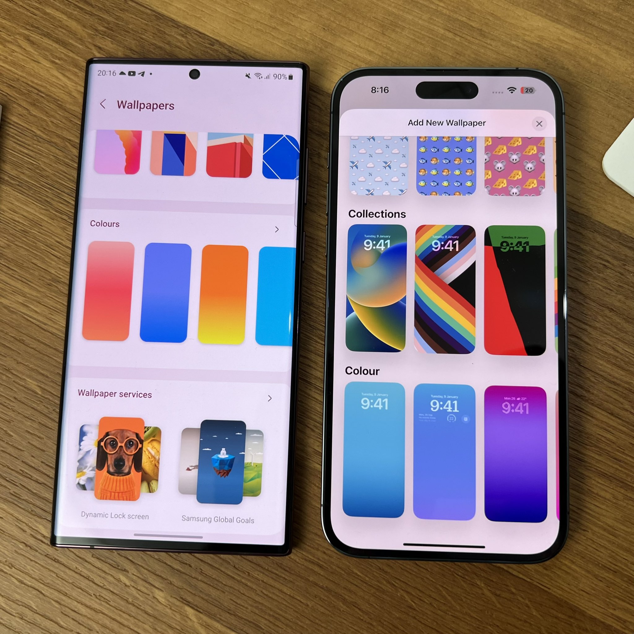 TechDroider on Twitter: "Apple iOS 16 vs Samsung OneUI 5 (Android 13) - Lock Screen https://t.co ...