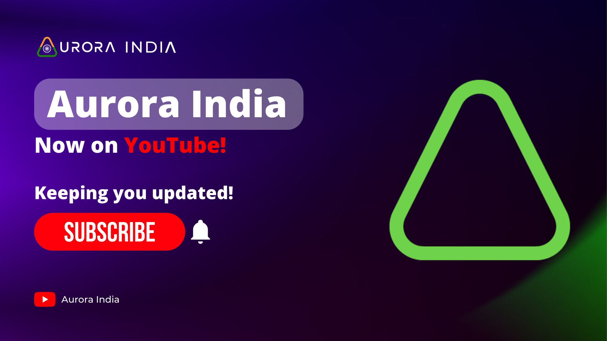 Aurora India(∆) on Twitter: "Aurora India is now on #YouTube !💫 Kickstarting our first ever ...