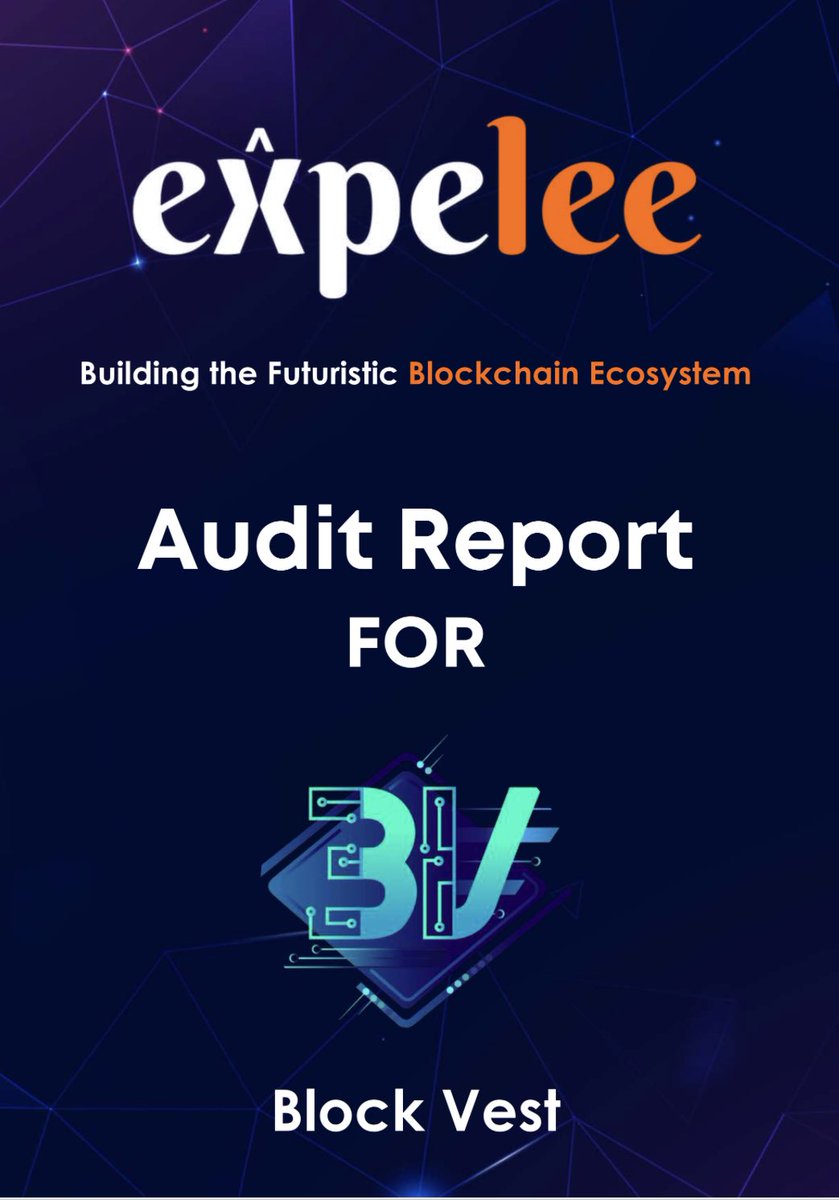 BlocVault on Twitter: "Do you like Audits? So do we. Here’s the full report of BlocVest smart ...