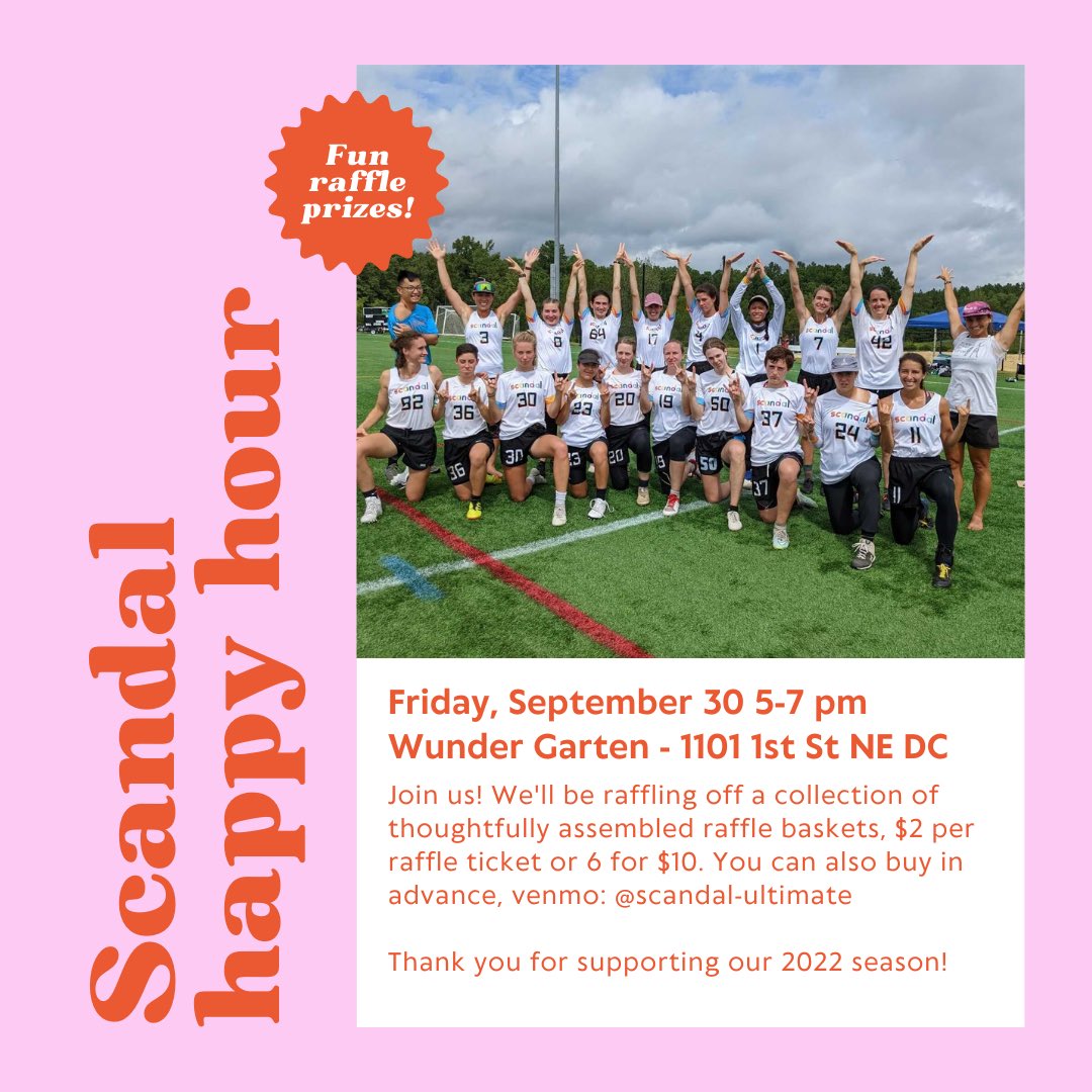 Scandal Ultimate on Twitter: "Come out to DC happy hour this Friday at 5 pm! ⁦@dcdisc⁩ DMV-area ...