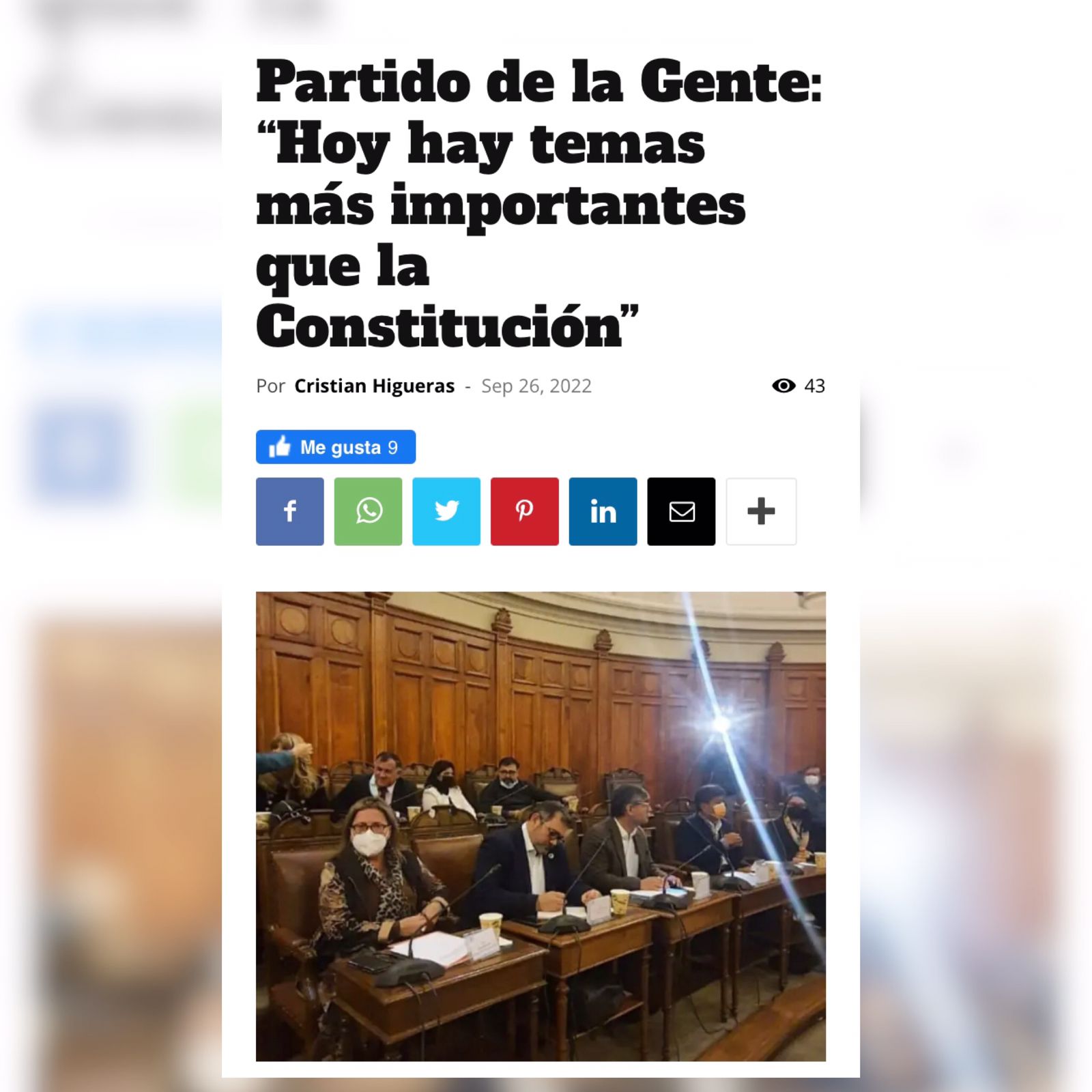 Partido De La Gente Oficial 🇨🇱 On Twitter Nuestra Postura Es Clara