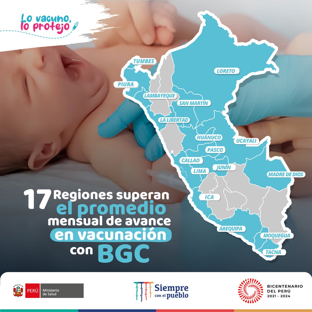 Ministerio de Salud on Twitter: "¡Continuamos protegiendo a los bebés! 👶🏻 17 regiones de nuestro ...