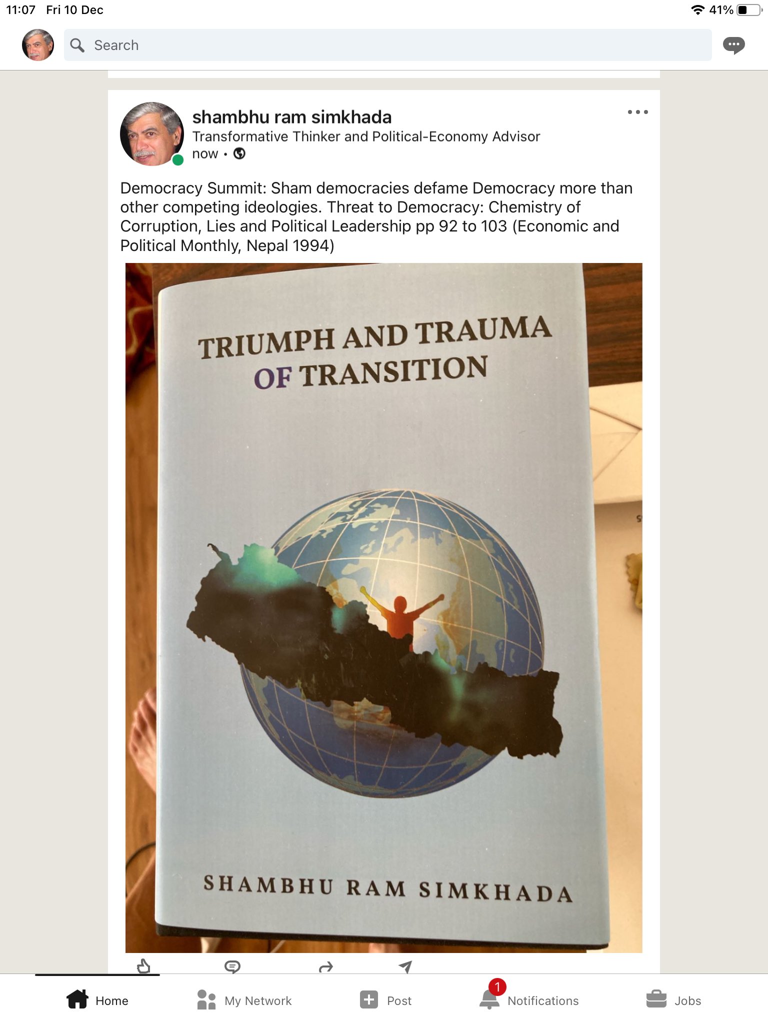 Shambhu Ram Simkhada on Twitter: "Triumph and Trauma of Transition: My reflections in the panel ...