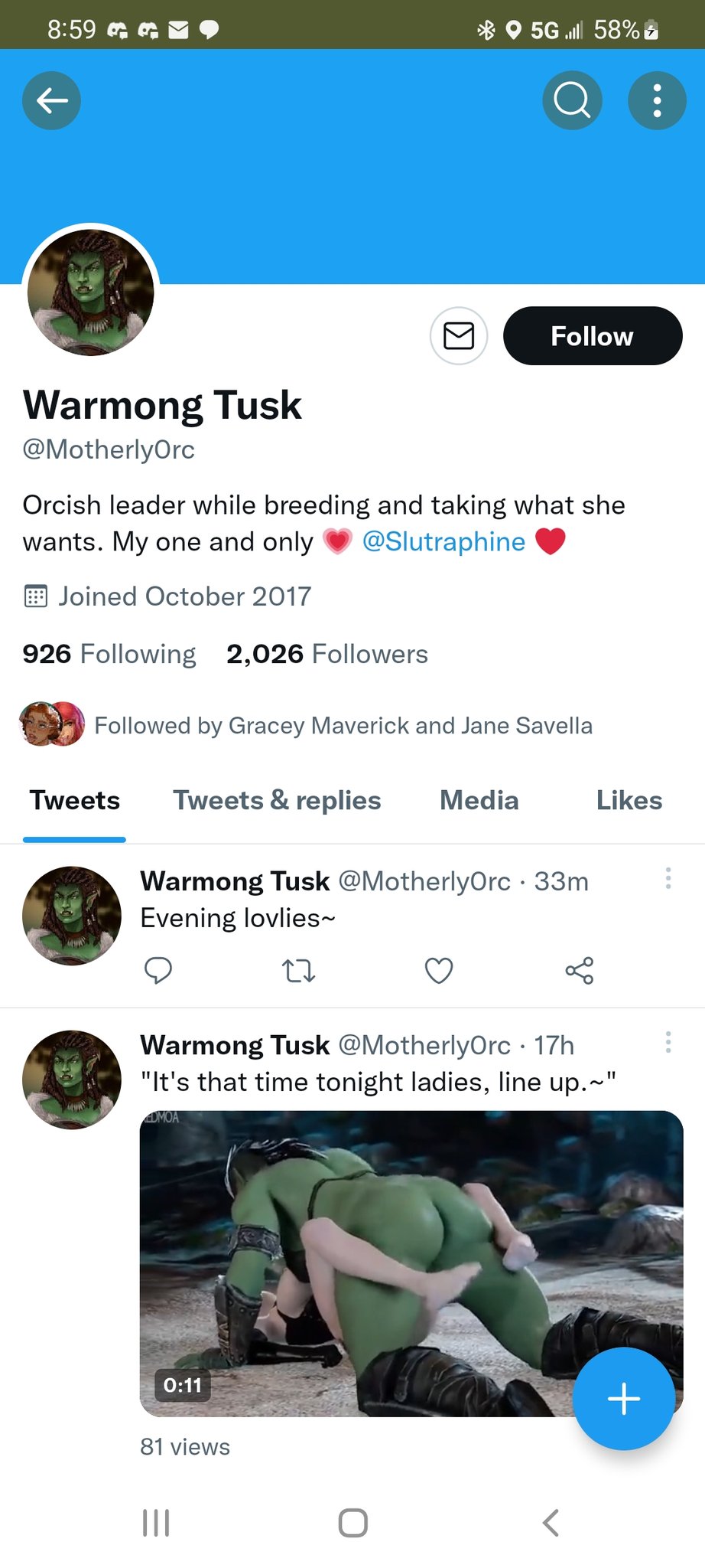 Warmong Tusk (Orc mating season event) on Twitter: "Got cat back at it again, if see this it ain ...