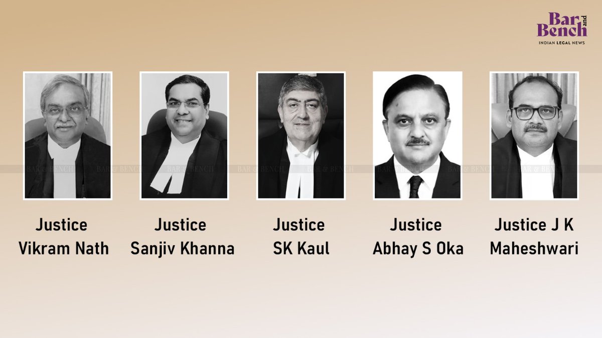 Bar And Bench On Twitter A Constitution Bench Of The Supreme Court Will