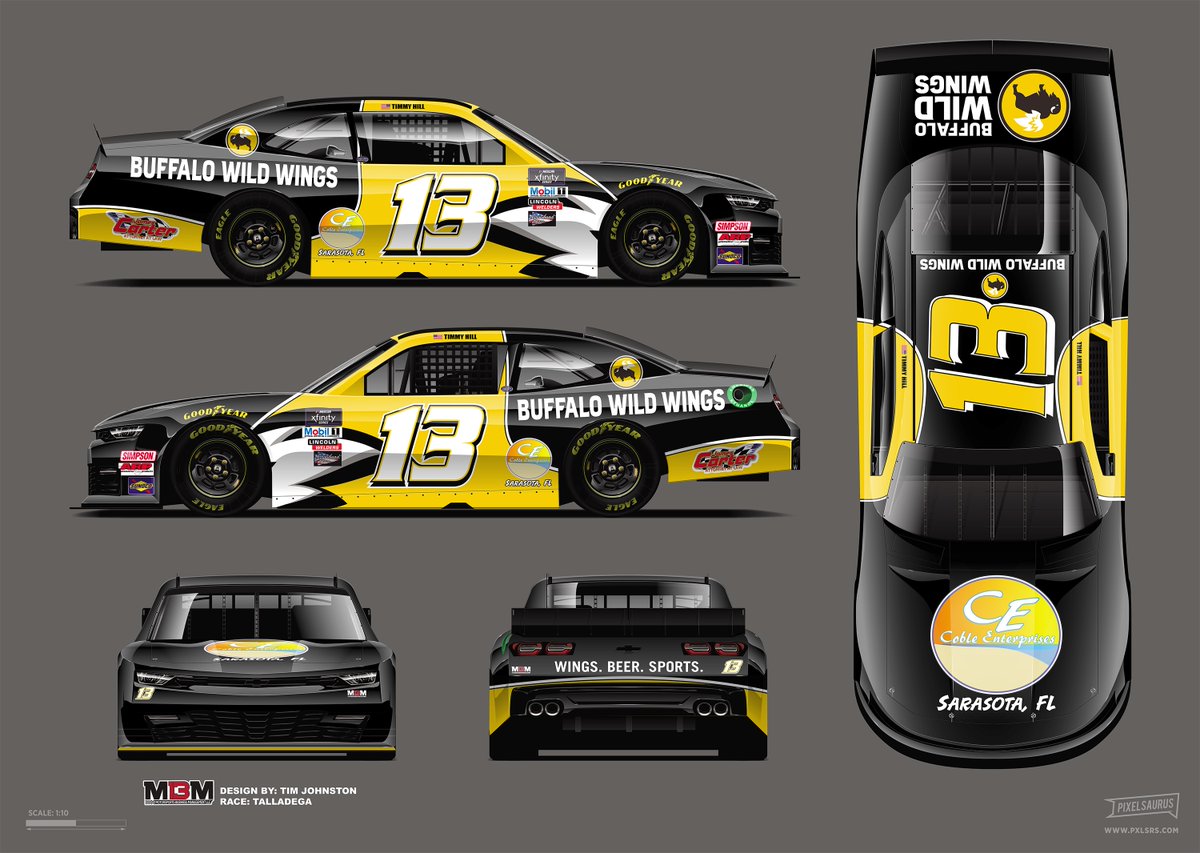 [Stern] .@BWWings will be on Timmy Hill's NASCAR Xfinity Series car ...