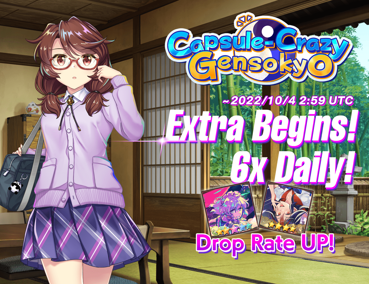 Touhou LostWord on Twitter: "Hi friends, Extra for Capsule-Crazy Gensokyo is now here! ★5 Story ...