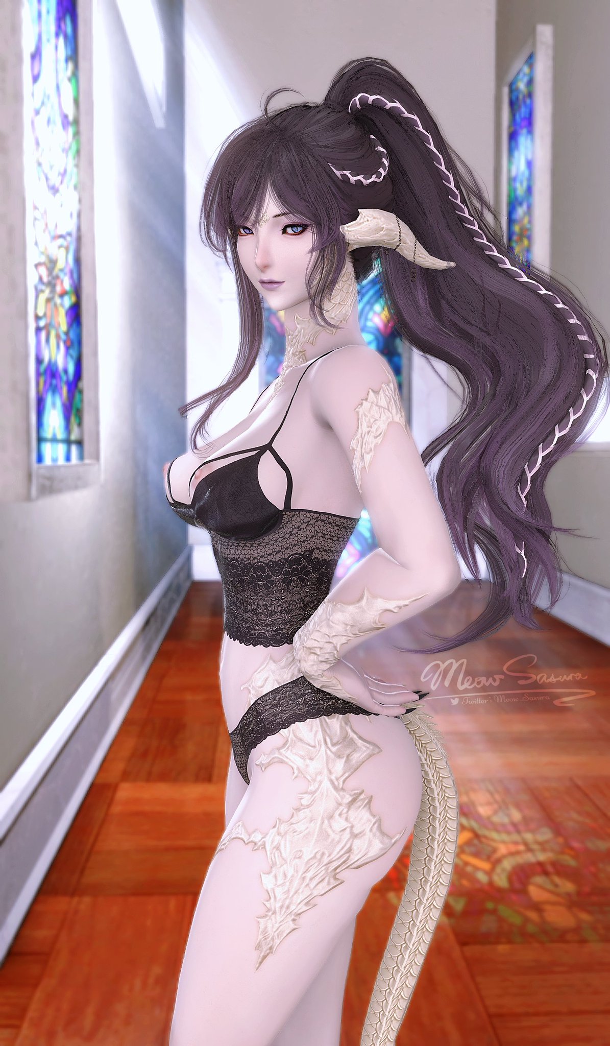 Meow_S on Twitter: "嗯哼，我家走廊挺亮堂的叭。 【At Home.】 #FF14 #FFXIV #FF14NSFW #GPOSERSNSFW #GPOSER #AURA # ...