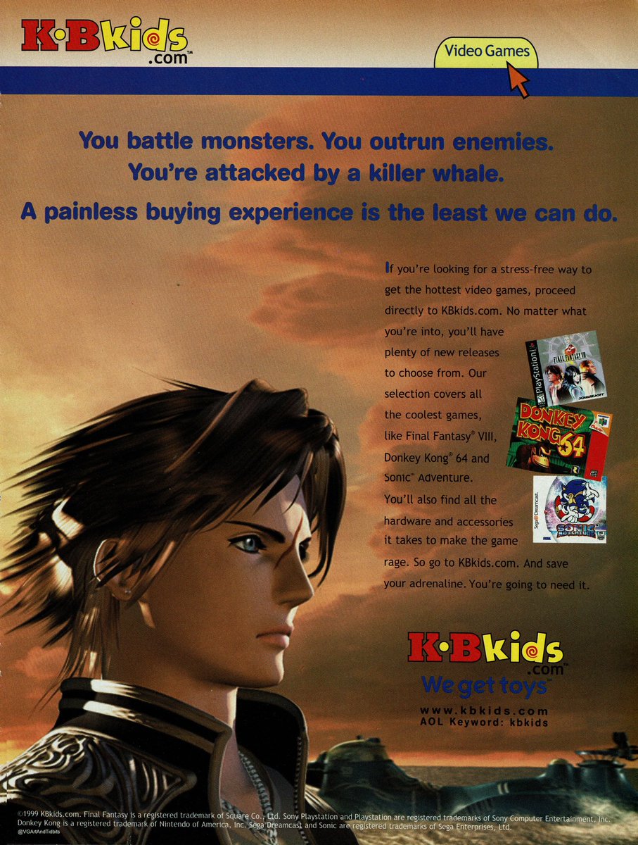 KB Toys / KBKids dot com - video games ad (1999). VideoGameArt&Tidbits ...