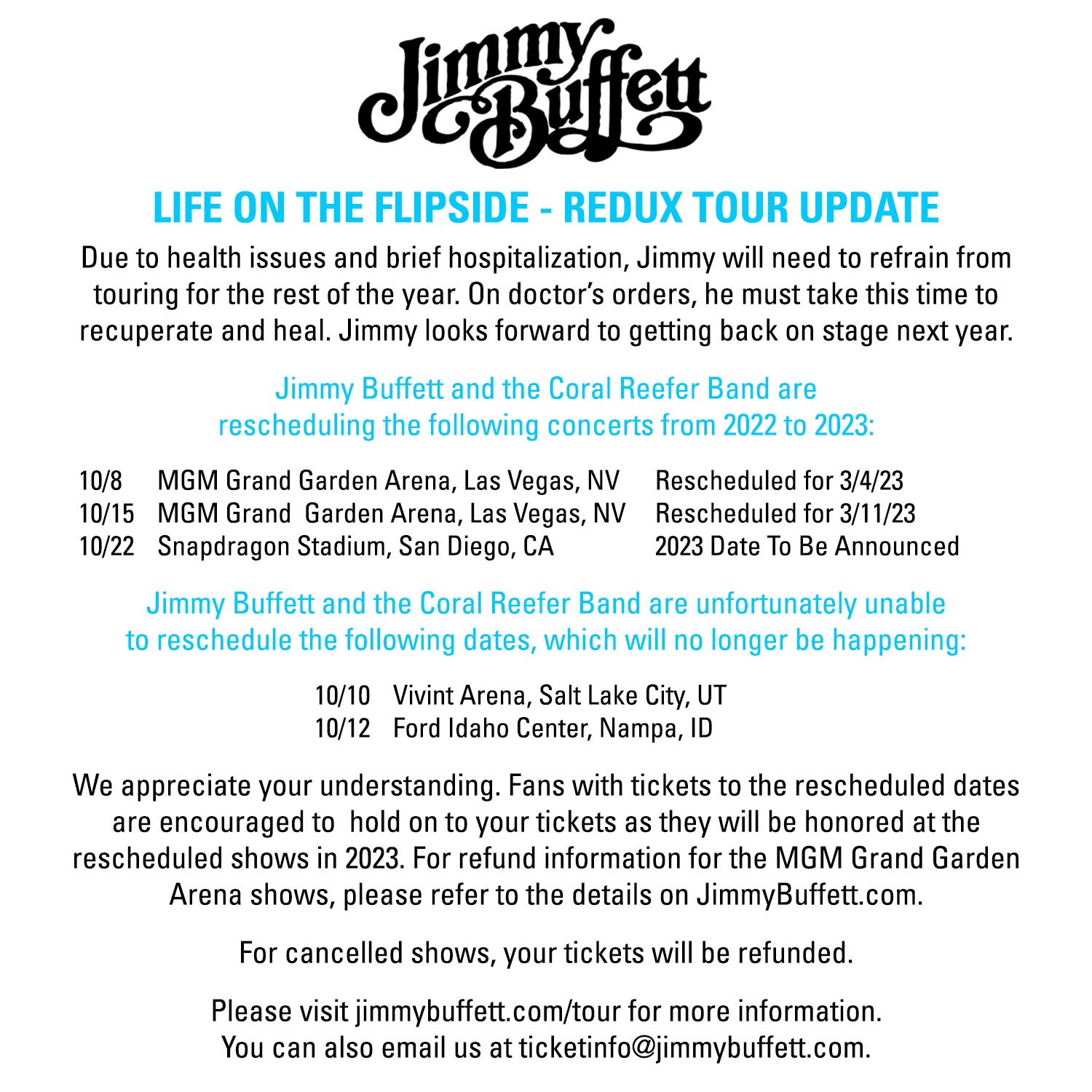 Jimmy Buffett Tickets Mgm Grand Las Vegas