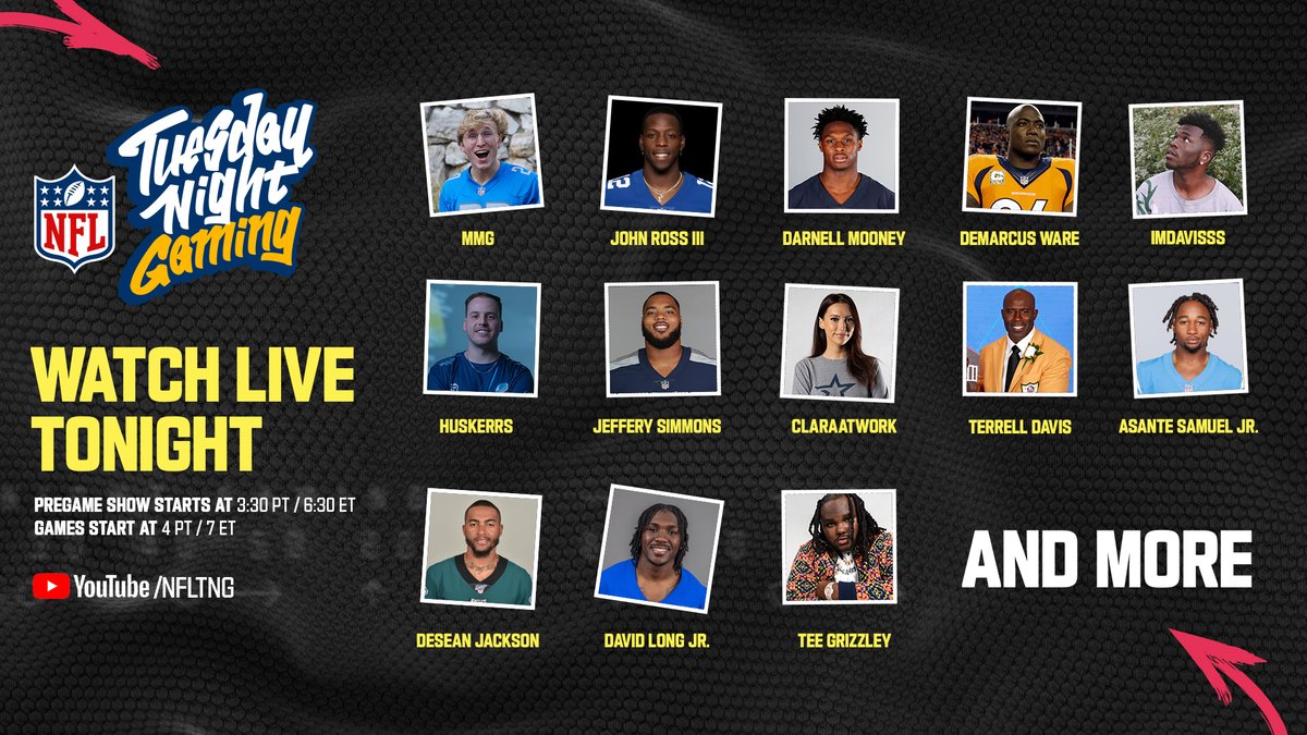 NFL on Twitter: "Tonight's lineup for round 3 of NFL Tuesday Night ...