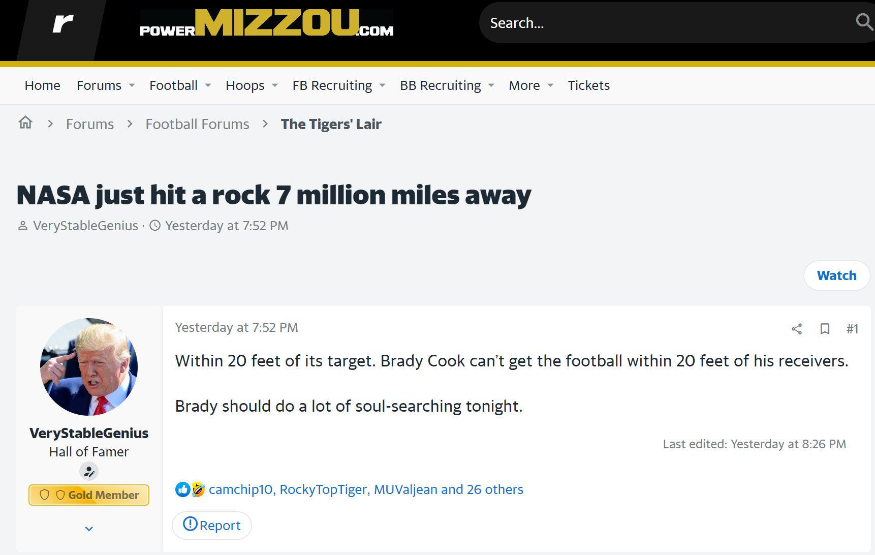 Message Board Geniuses on Twitter: "Look, if NASA can hit a rock from 7 million miles away, # ...